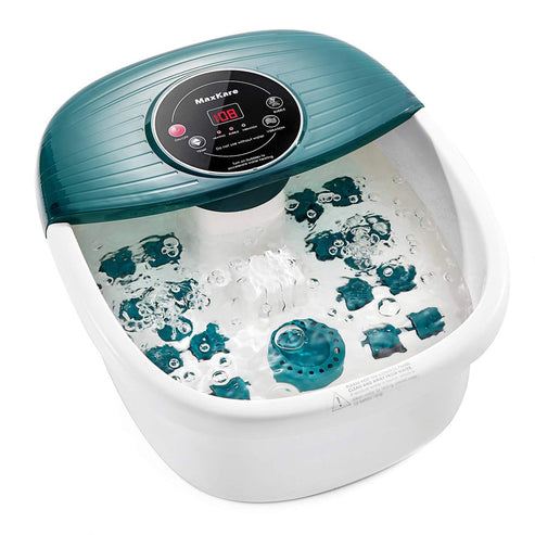MaxKare Foot Spa Bath Massager with Heat, Bubbles, and Vibration, Digi ...